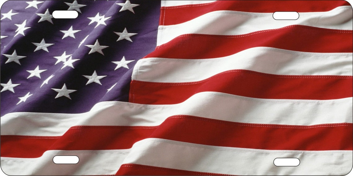 American Flag Personalized Custom Novelty Front License Plate - Etsy