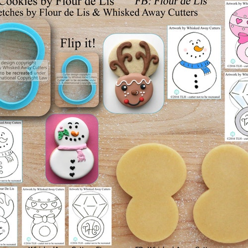 Gingerbread Man With Antlers ginger Deer Chubby Snowman | Etsy