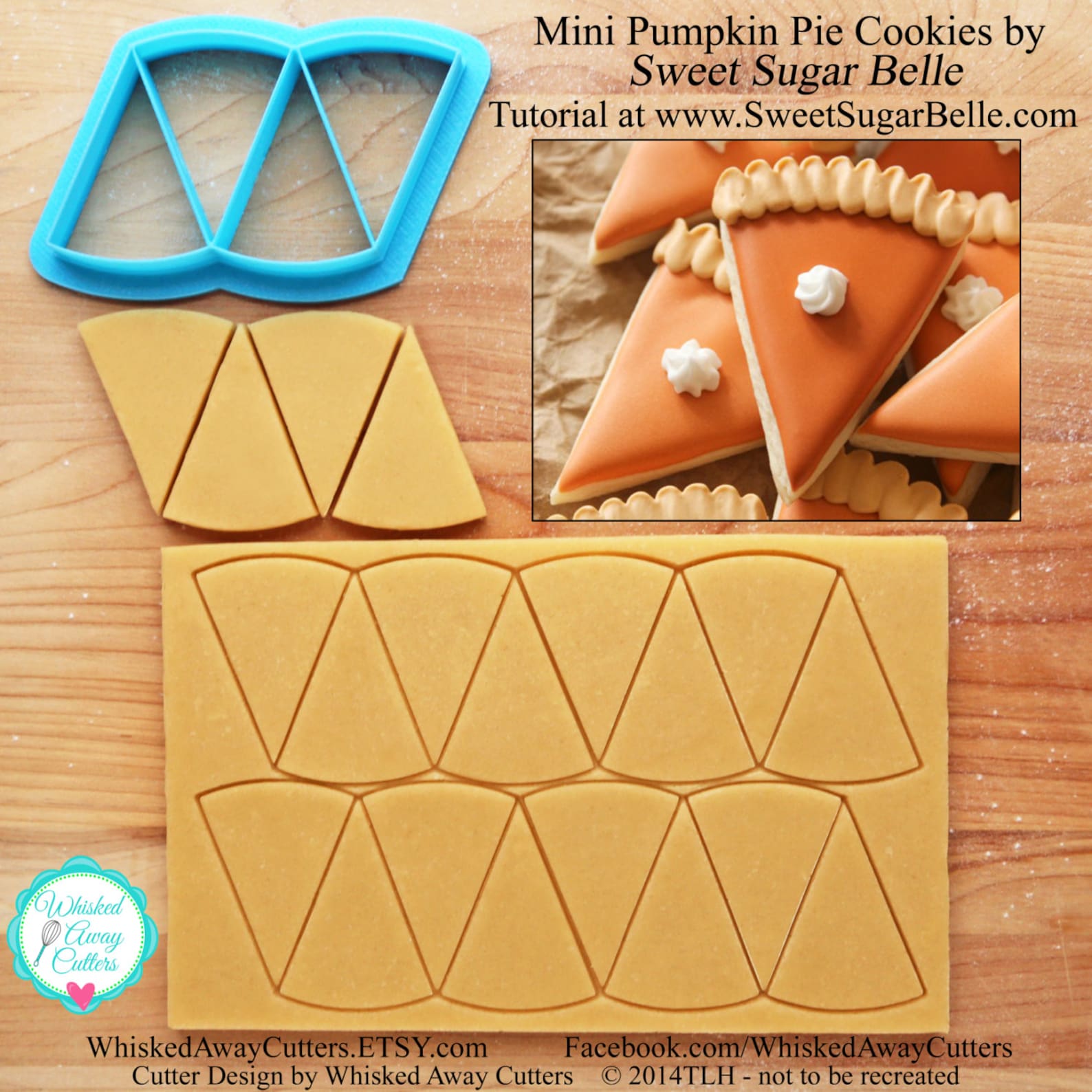Mini Pumpkin Pie Cookie Cutter & Fondant Cutter for Sweet Sugar Belle's ...
