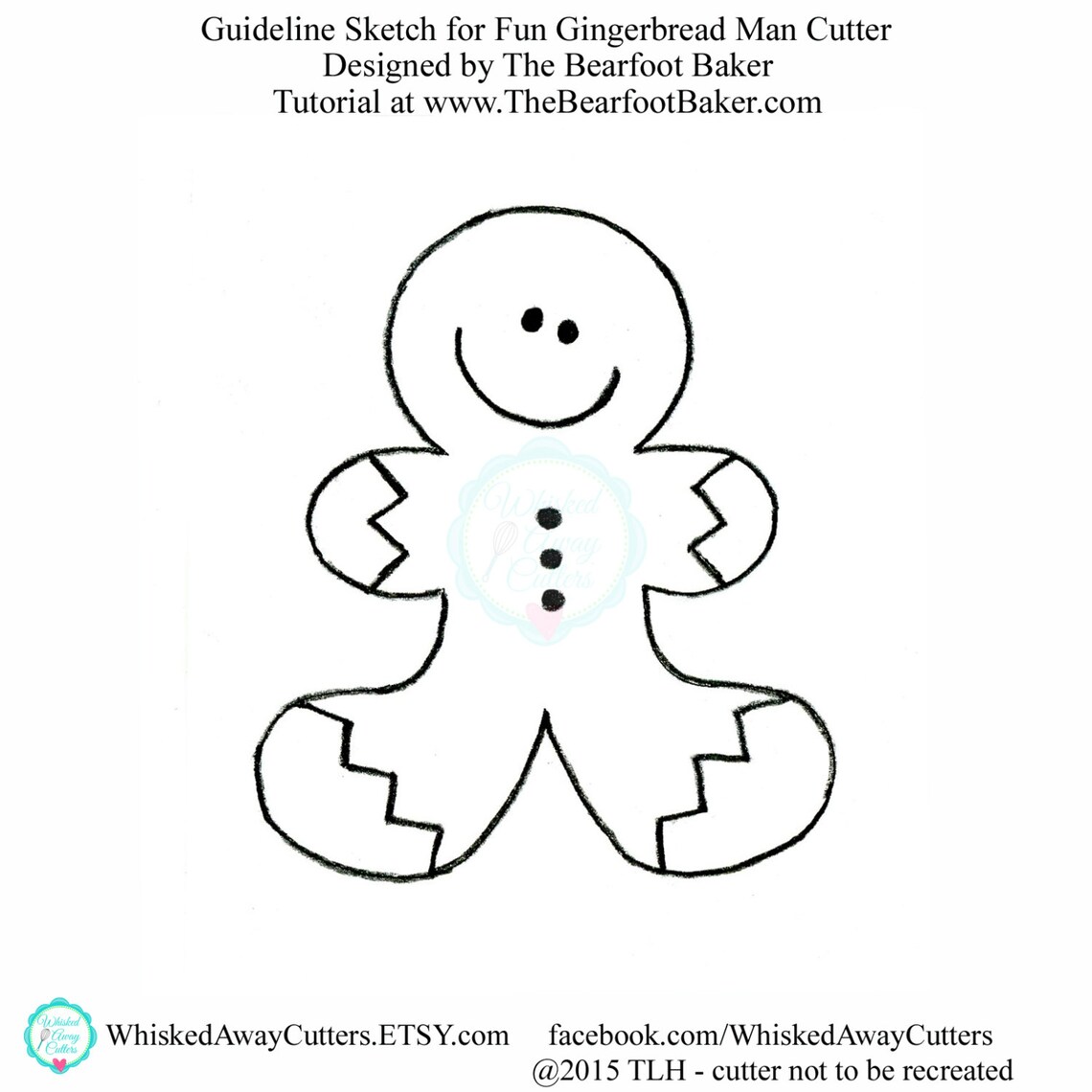 Fun Gingerbread Man Cookie Cutter & Fondant Cutter Designed by - Etsy