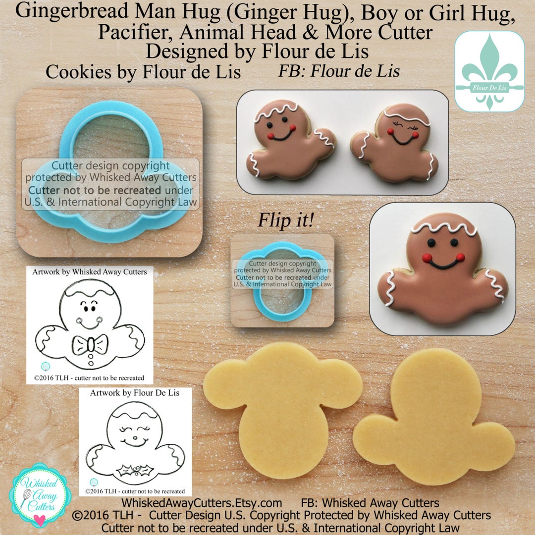 Gingerbread Man Hug (ginger Hug), Boy or Girl Hug, Pacifier, Animal ...