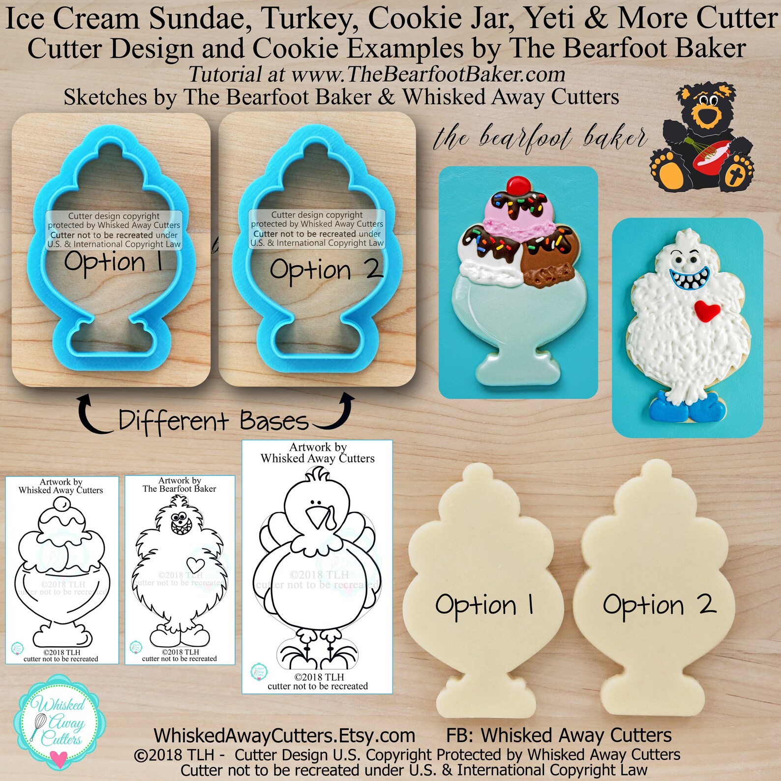 Ice Cream Sundae Cutter, Turkey Cutter, Cookie Jar Cutter, Yeti Cutter ...