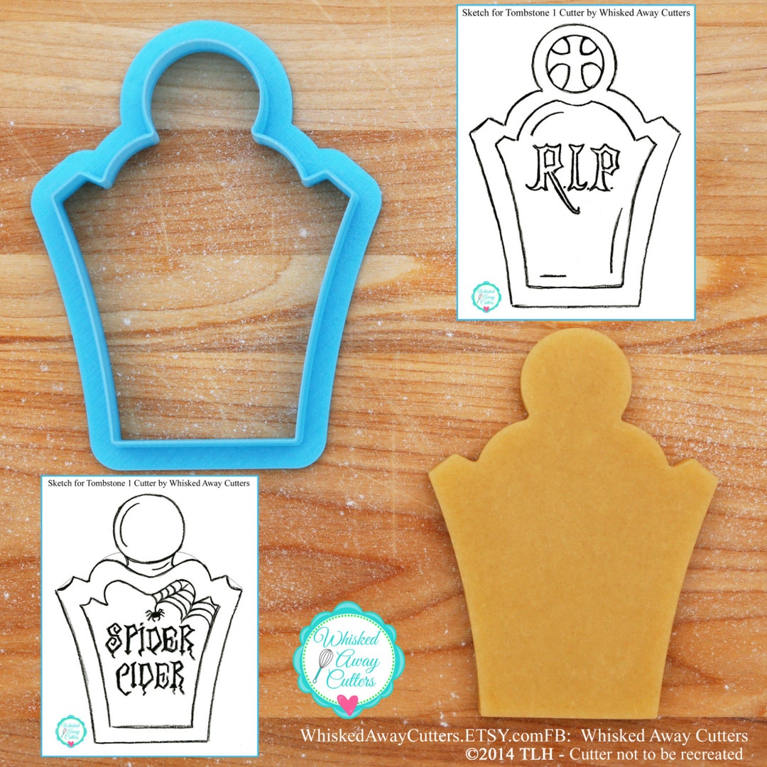 Halloween Tombstone 1 Cookie Cutter and Fondant Cutter - Three Sizes ...