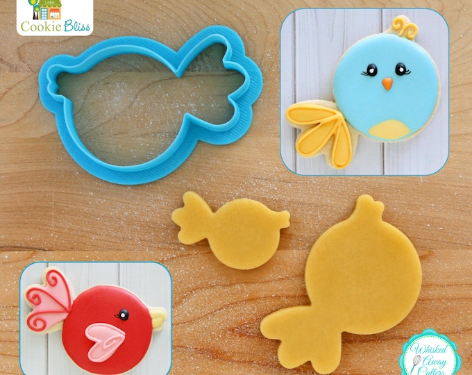 Round Bird Cookie Cutter & Fondant Cutter by Cookie Bliss - Etsy