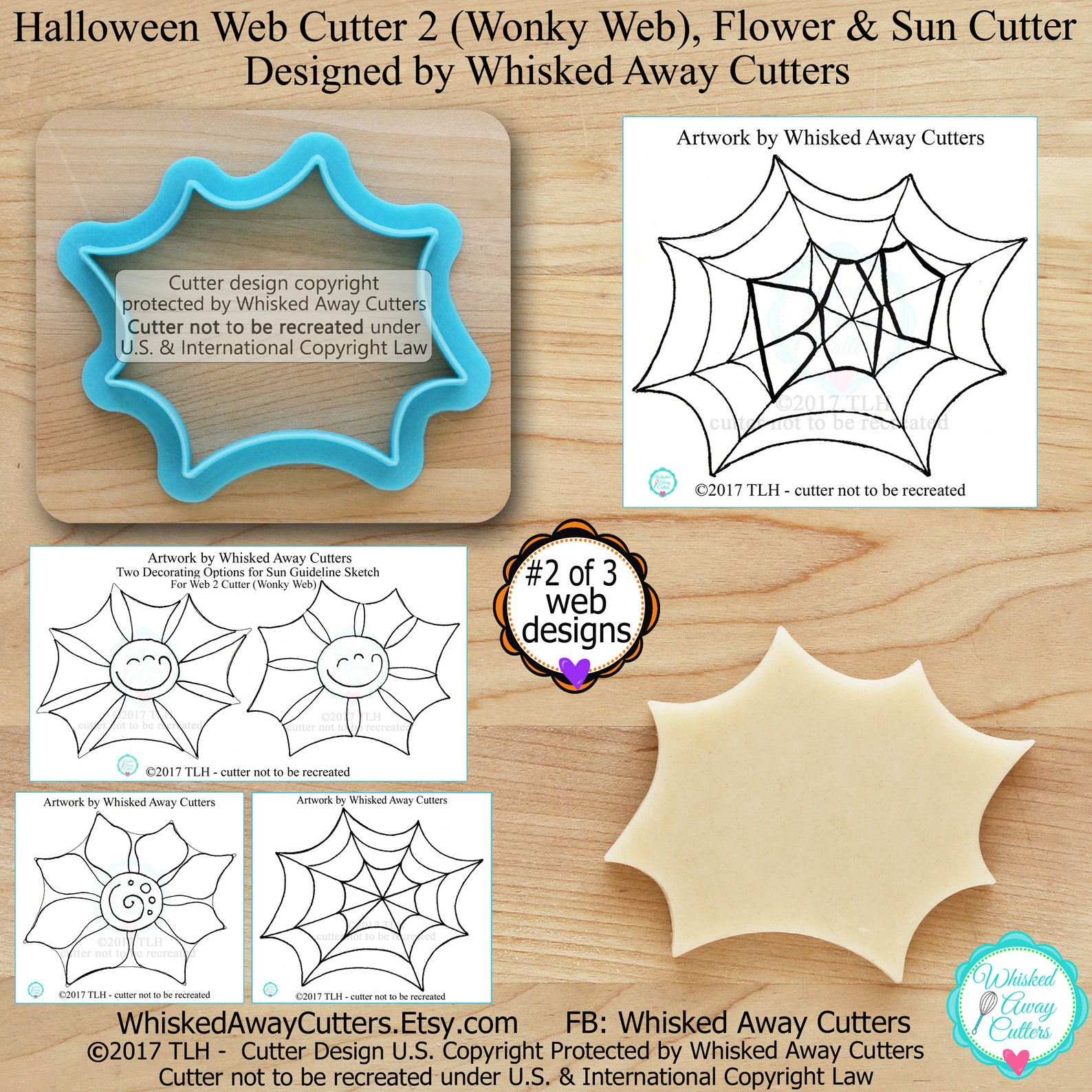 Halloween Web Cutter 2, Wonky Web Cutter, Flower Cutter, Sun Cutter ...