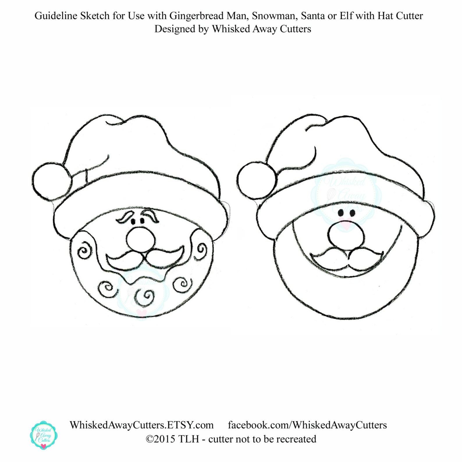 Gingerbread Man Snowman Santa & Elf With Hat Cookie Cutter - Etsy