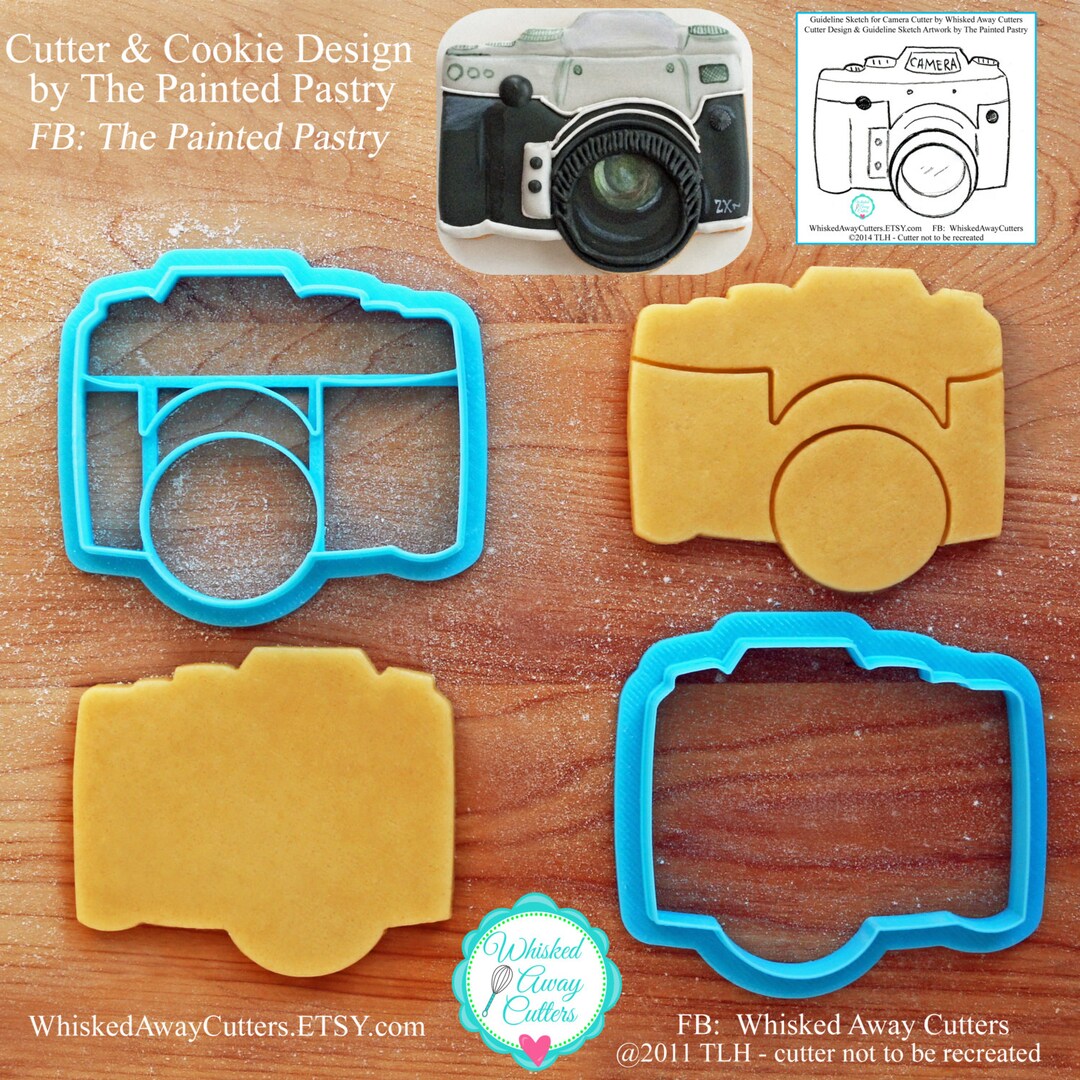 Camera Cookie Cutter by the Painted Pastry Regular or Imprint for 1/4 ...