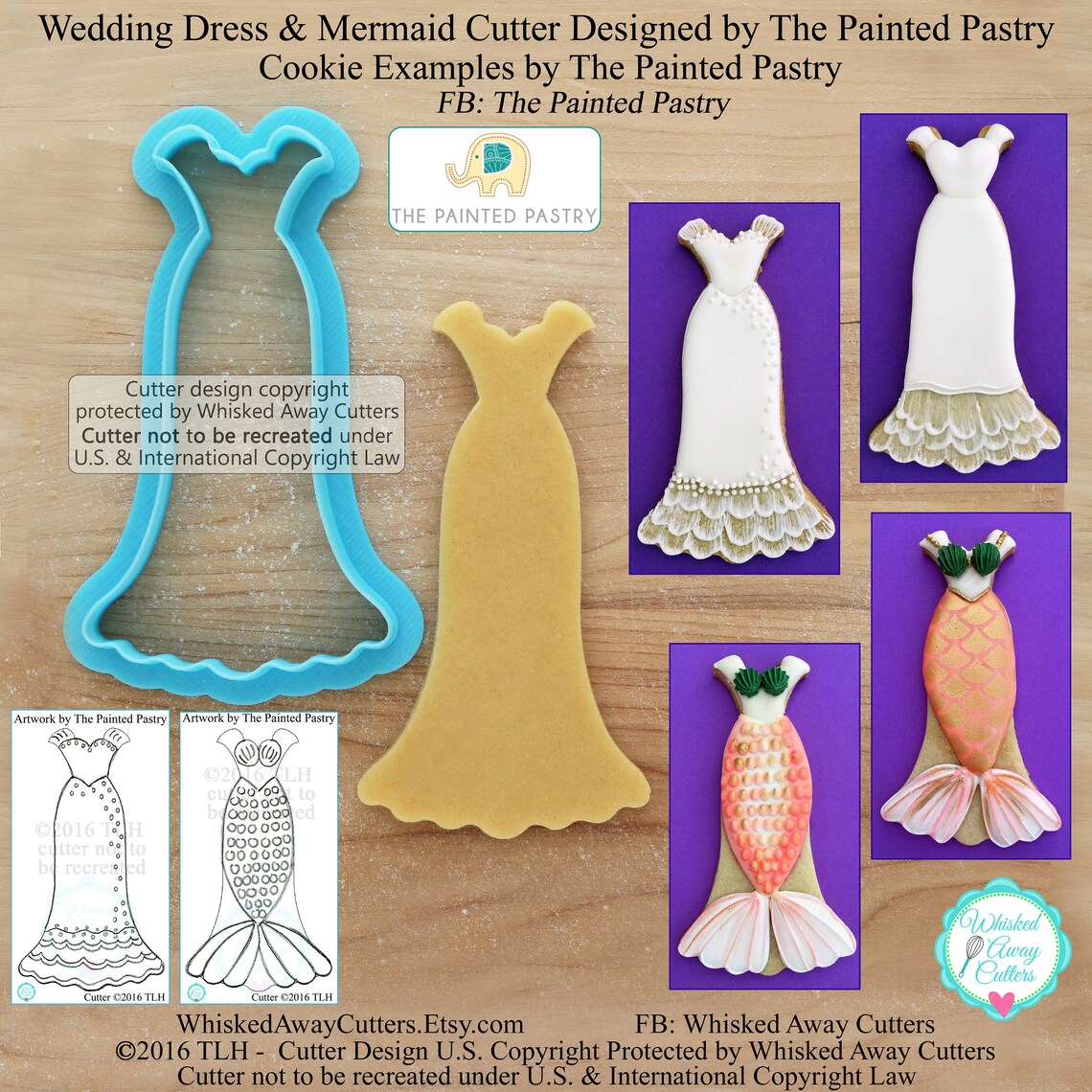 Wedding Dress and Mermaid Cutter Designed by the Painted Pastry ...
