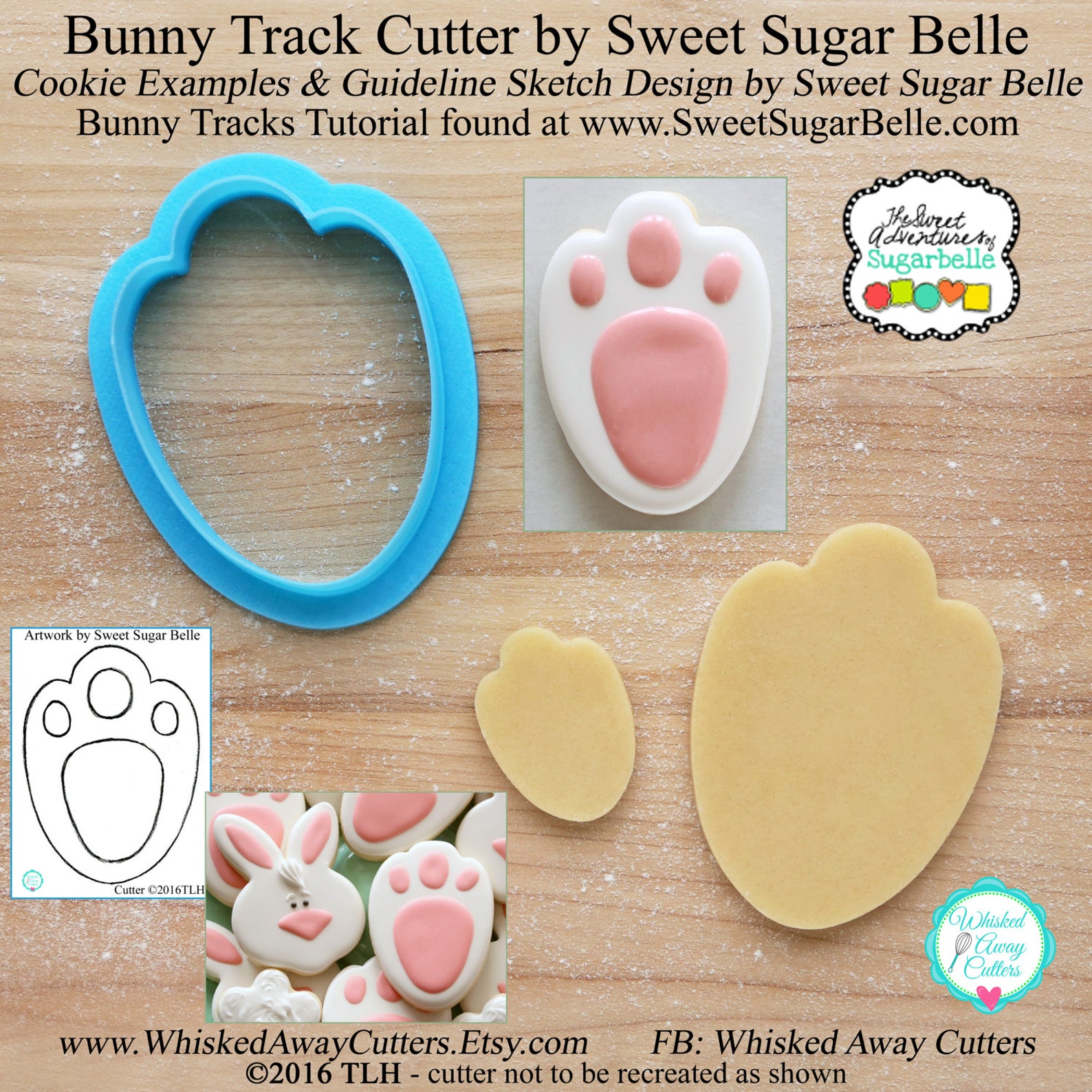 Bunny Tracks Cookie Cutter & Fondant Cutter by Sweet Sugar Belle ...