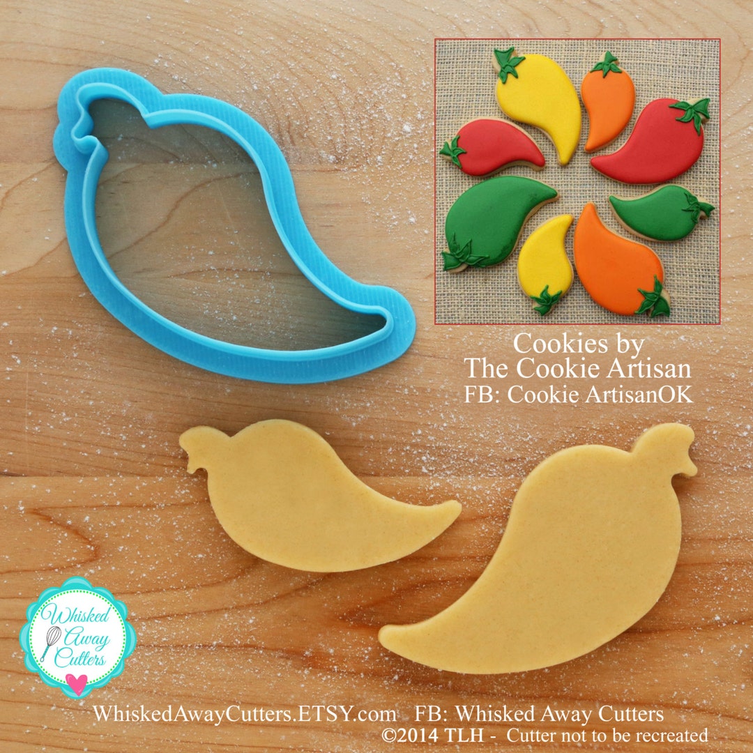 Hot Chili Pepper Cookie Cutter and Fondant Cutter - Etsy