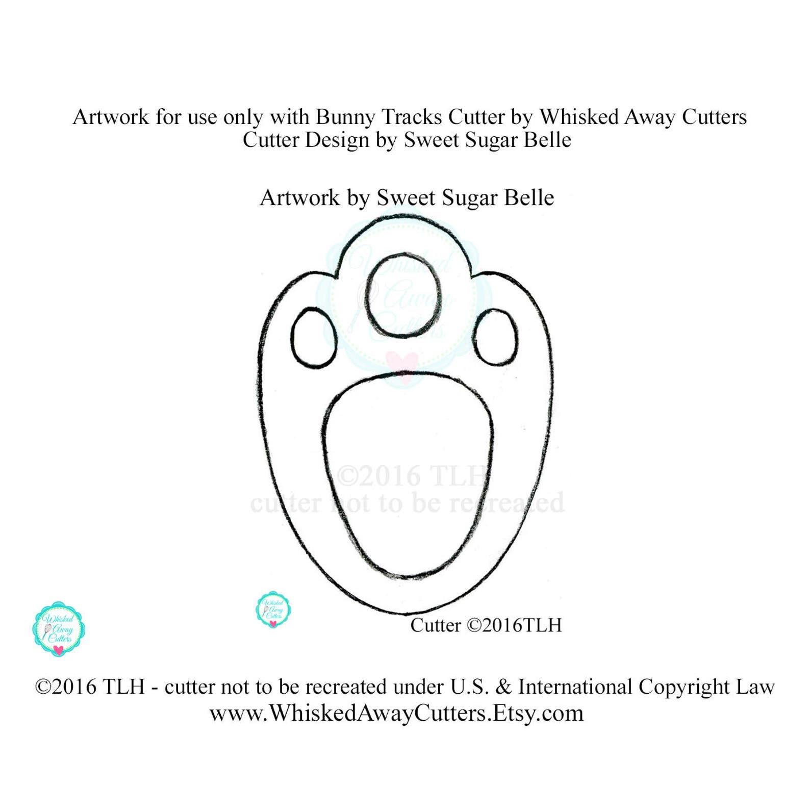 Bunny Tracks Cookie Cutter & Fondant Cutter by Sweet Sugar Belle ...
