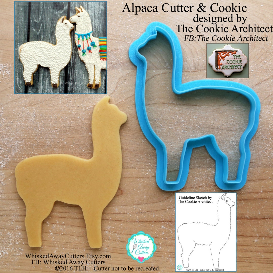 Alpaca Cookie Cutter and Fondant Cutter by the Cookie Architect ...