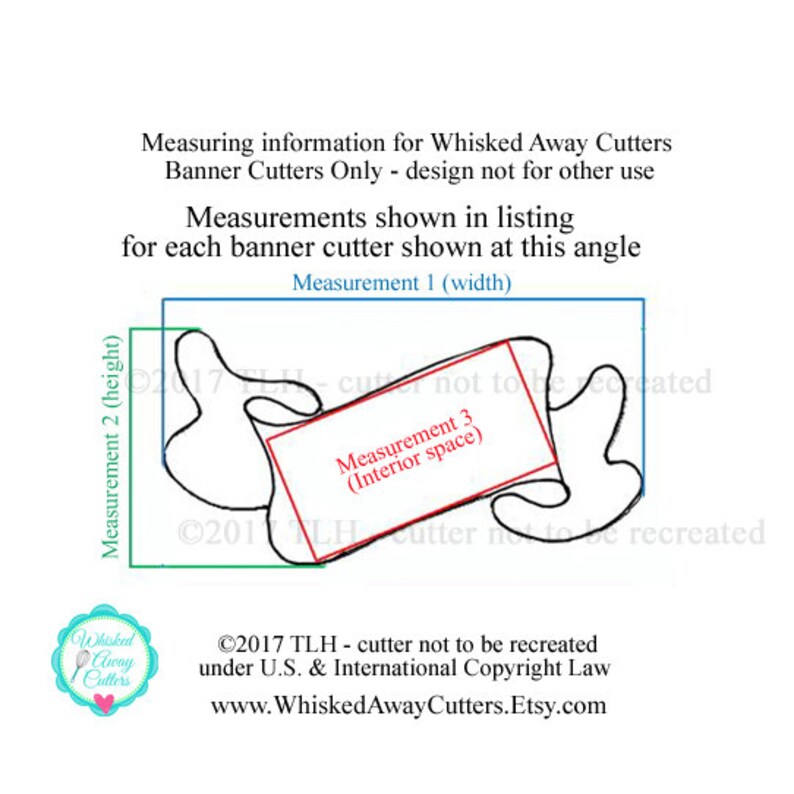 Banner 2 Cookie Cutter and Fondant Cutter Taller Designed by | Etsy