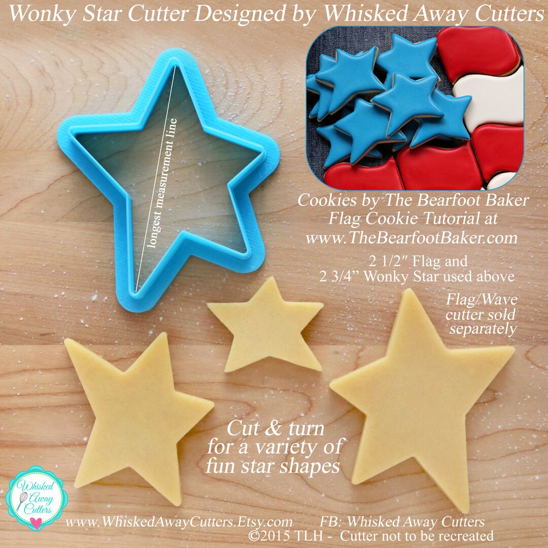 Wonky Star Cookie Cutter and Fondant Cutter - Etsy