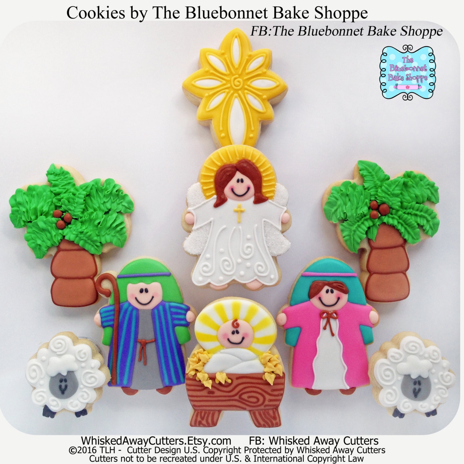 Complete Nativity Cookie Cutter & Fondant Cutter Set Designed by the ...
