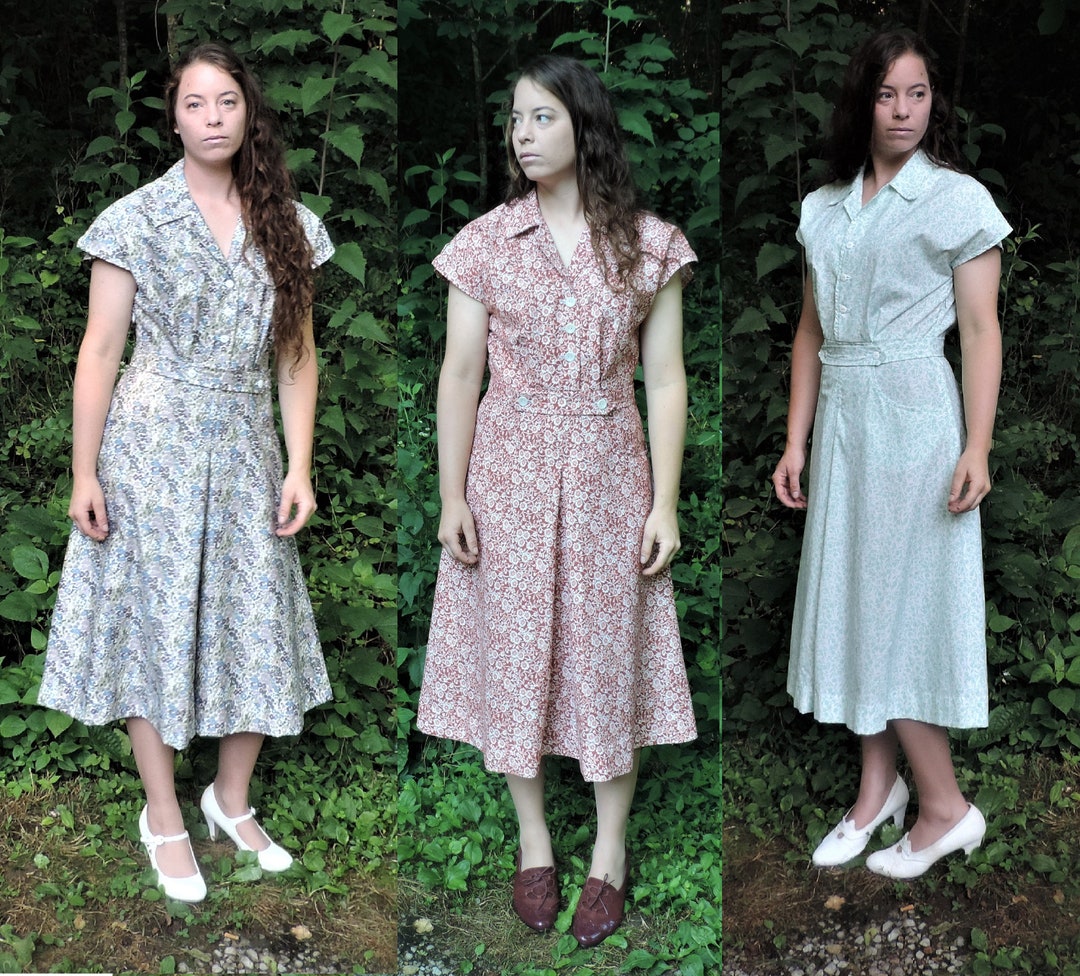 Reproduction 1940s Mail Order Dress Bust 36" Waist 28" Hip 38" - Etsy