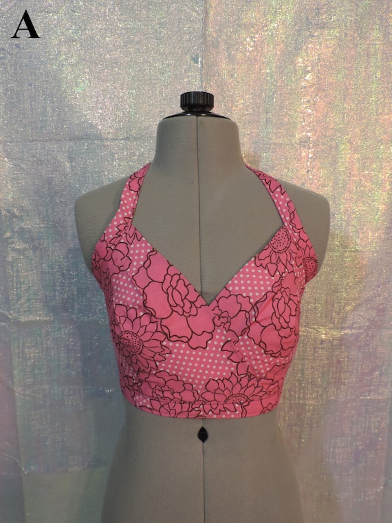 Multiple 1950s Style Halter Bra Crop Tops Size 29.5 - Etsy