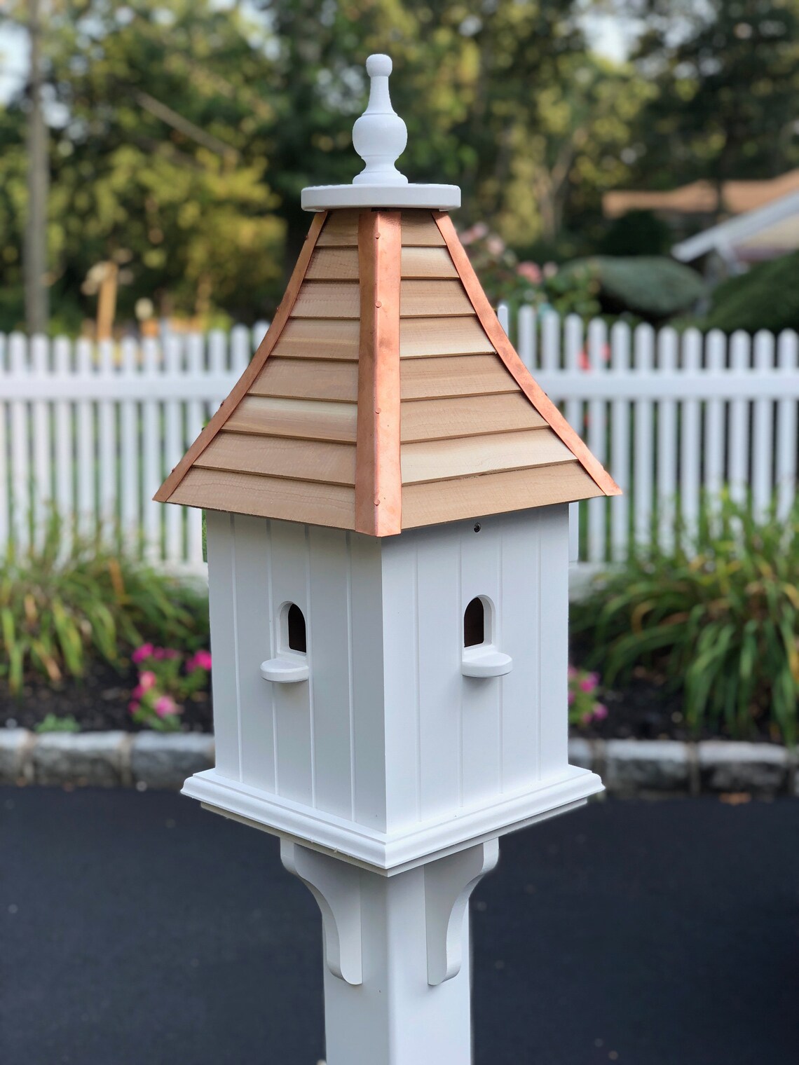 PVC 4 Section Bird House With Cedar and Copper Roof - Etsy