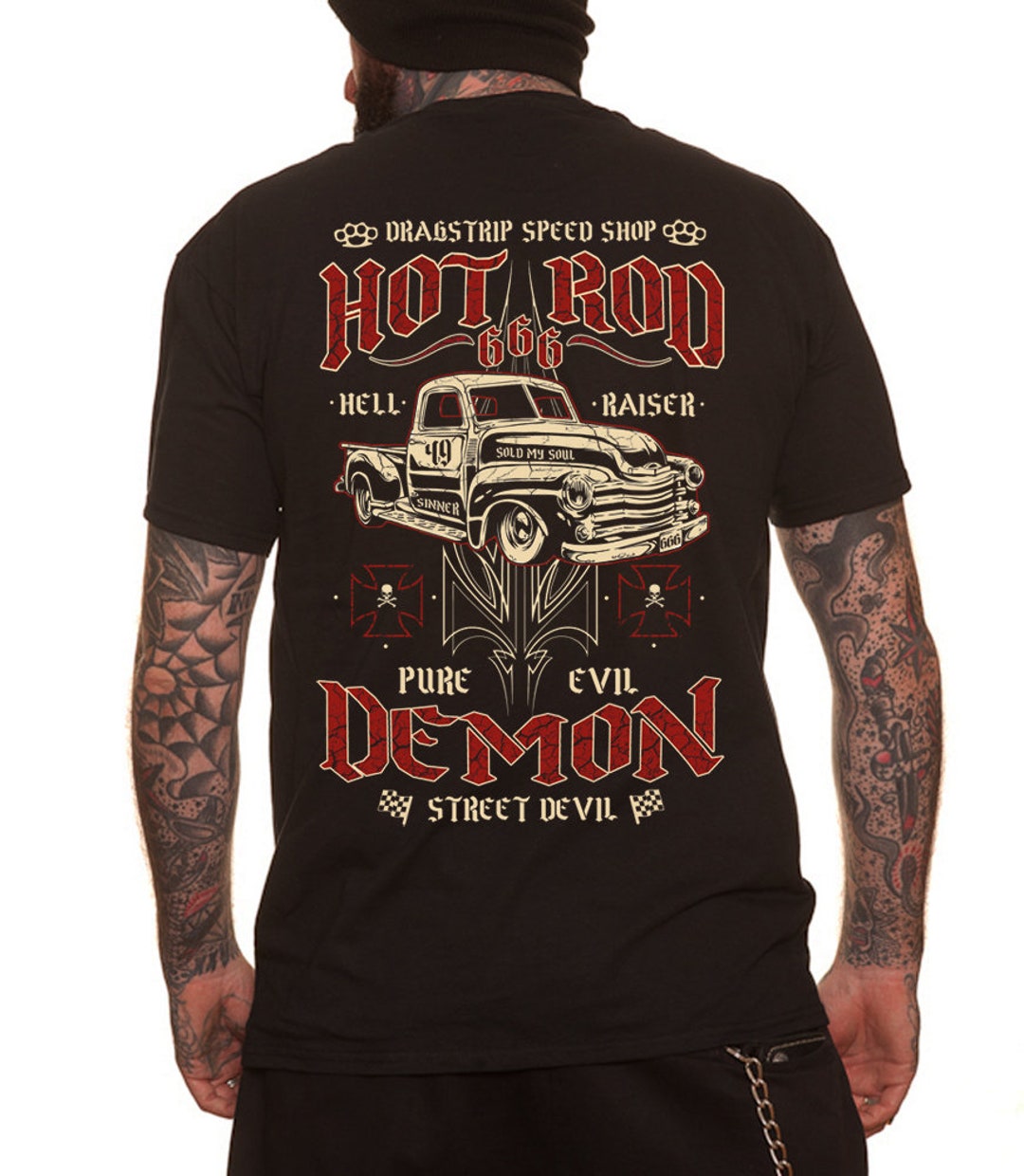 Buy Dragstrip Clothing Hot Rod Demon 666 Tshirt Online in India - Etsy