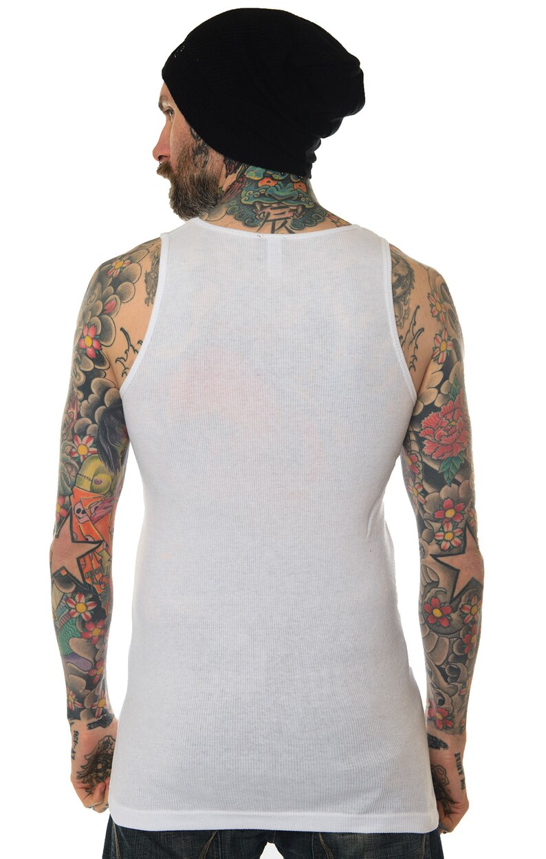 Dragstrip Clothing East Side Kustom White Wife Beater - Etsy