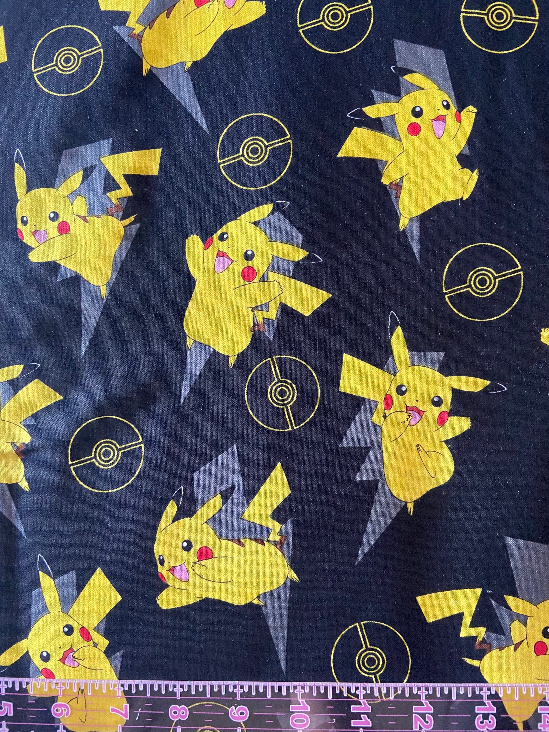 1/2 Yard Pokemon Fabric / Pokemon Block Fabric / Pokemon Toss Fabric ...