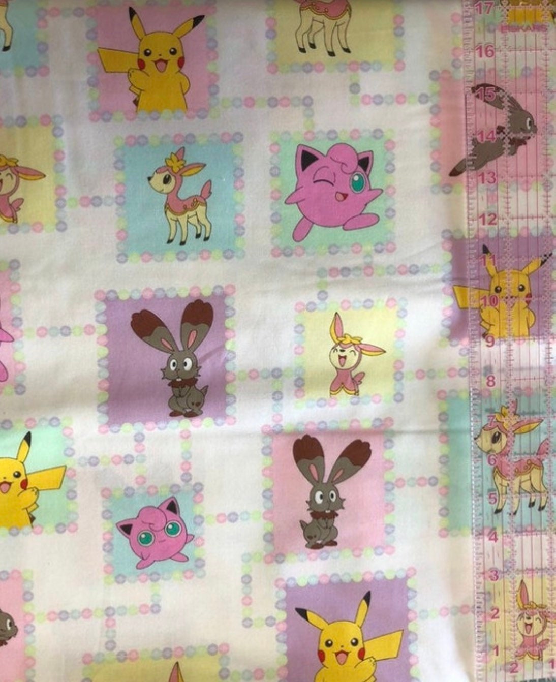 1/2 Yard Pokemon Fabric / Pokemon Block Fabric / Pokemon Toss Fabric ...
