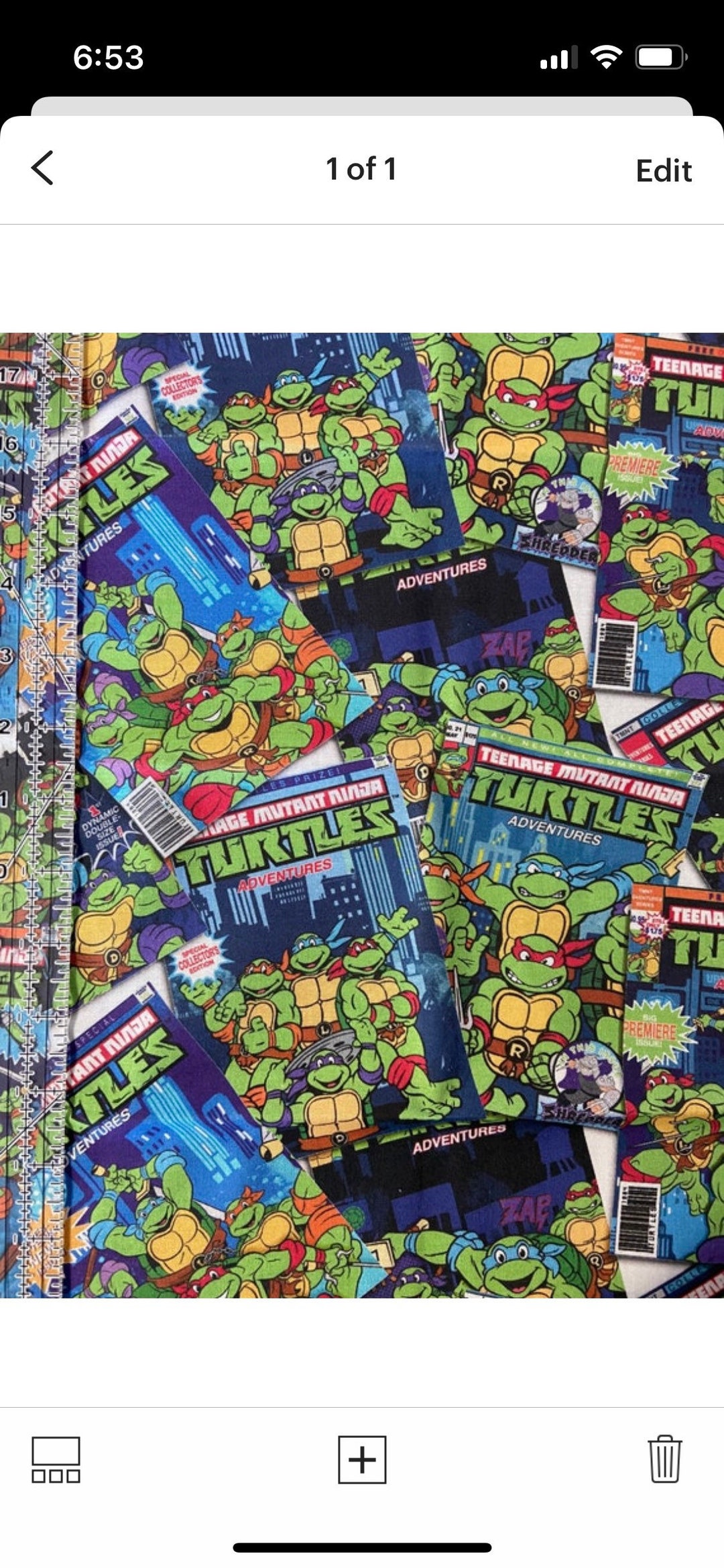 Fat Quarter TMNT Cotton Fabric / Fat Quarter Teenage Mutant Ninja ...