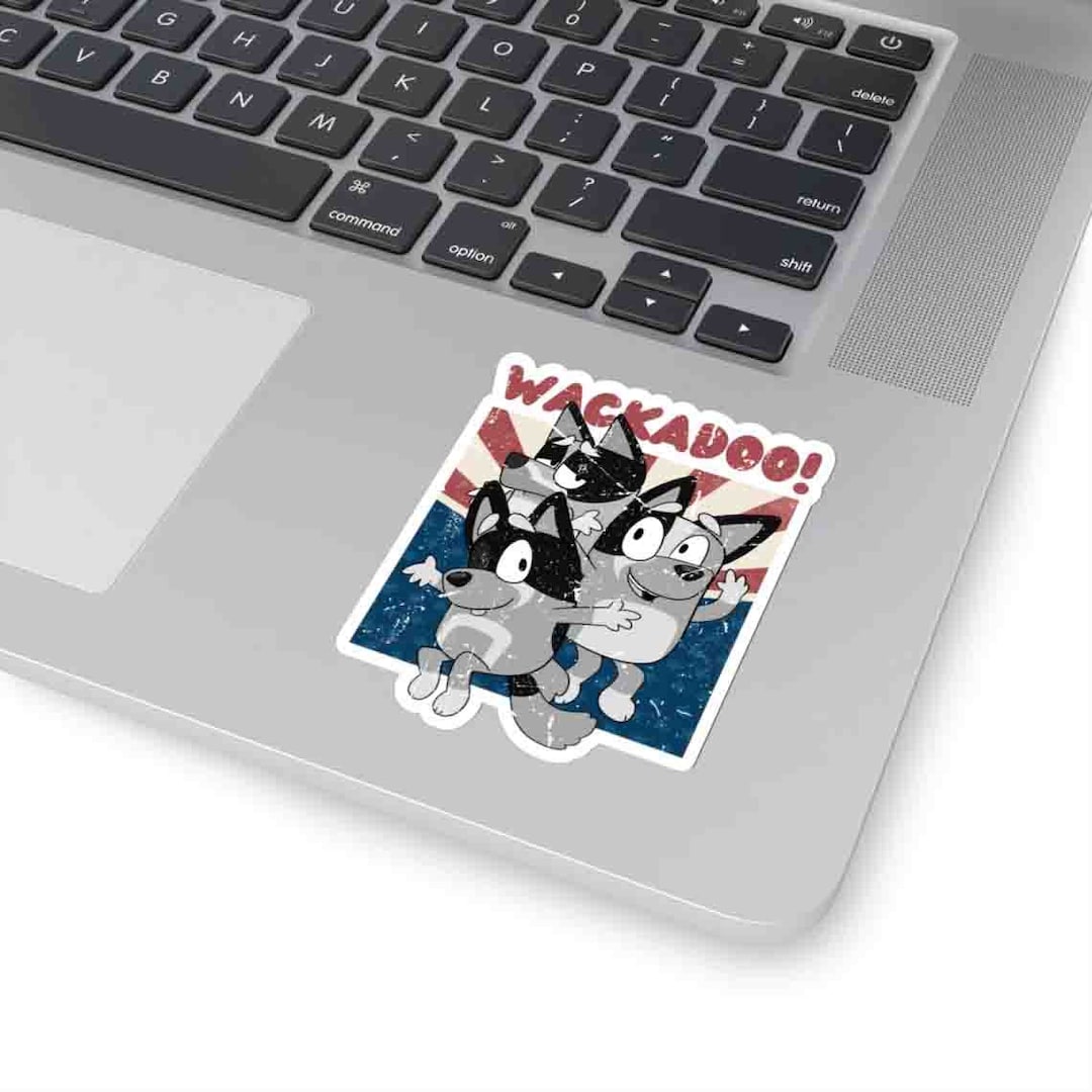 Bluey Cartoon Sticker Wackadoo Bluey Sticker Vinyl Decals - Etsy