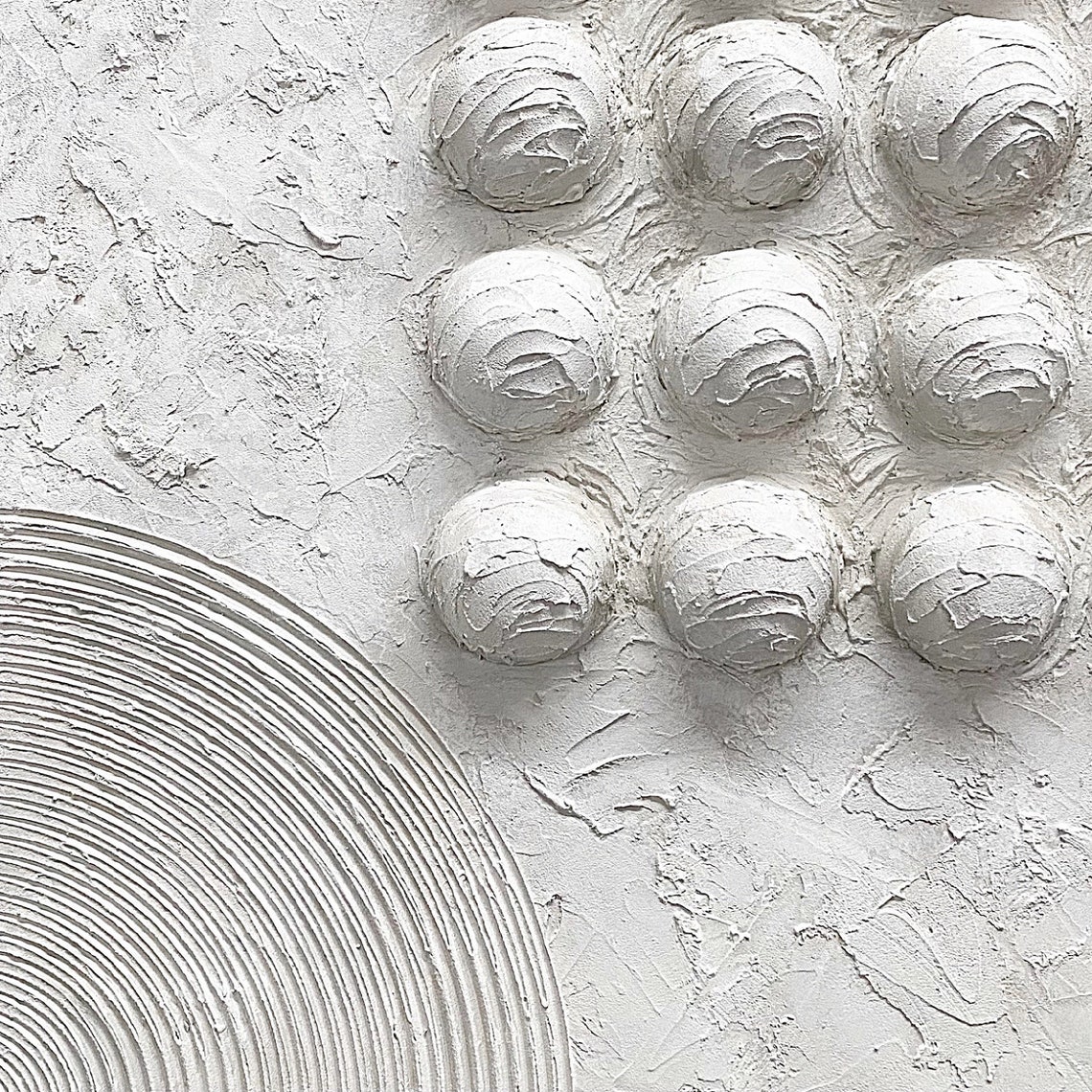 3D Abstract Plaster Wall Art Fluted 3d Wall Art Plaster - Etsy