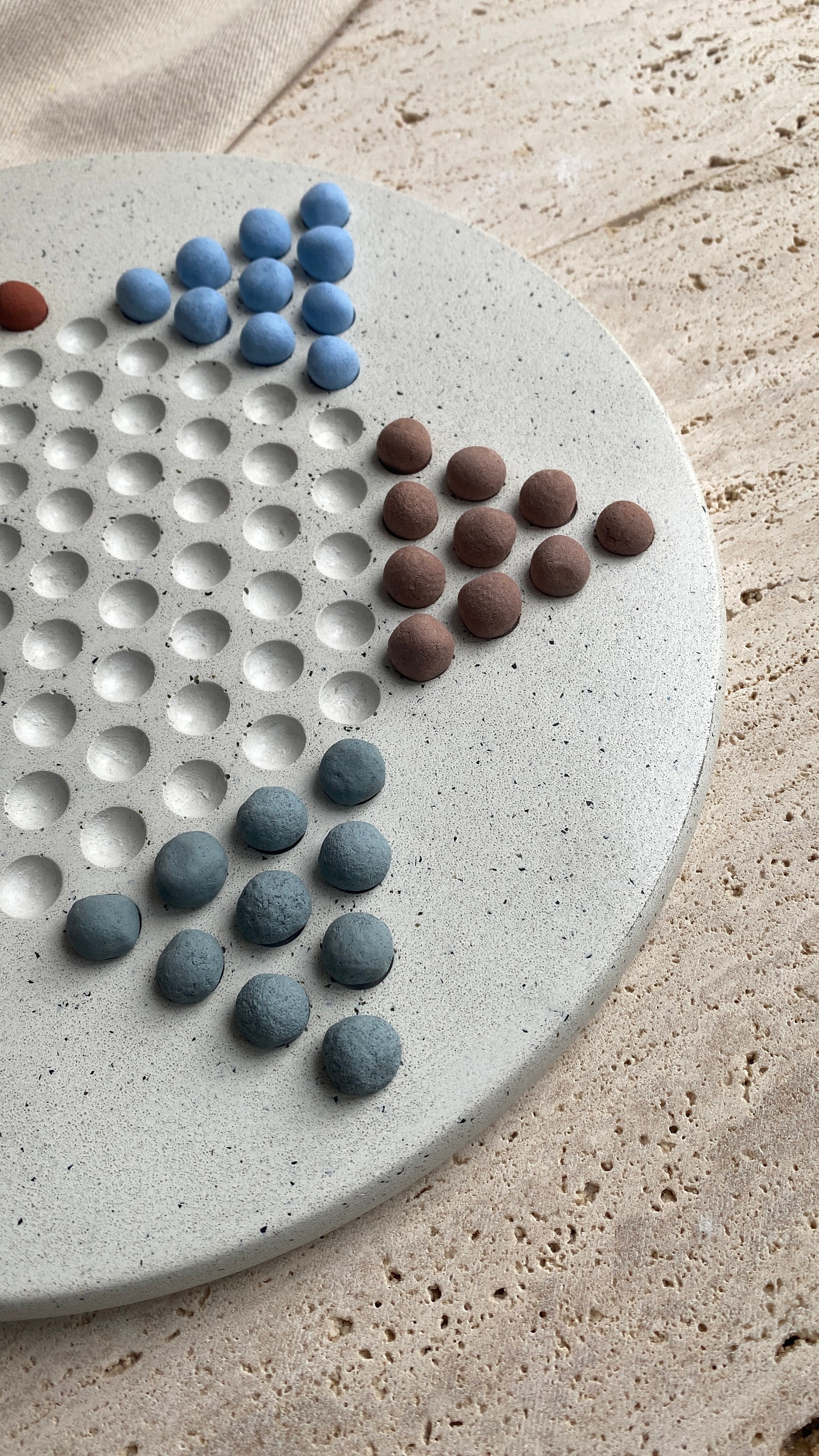 LUDUS Concrete Handcrafted Board Game Concrete Chinese Checkers ...