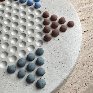 LUDUS | Concrete Handcrafted Board Game | Concrete Chinese Checkers ...