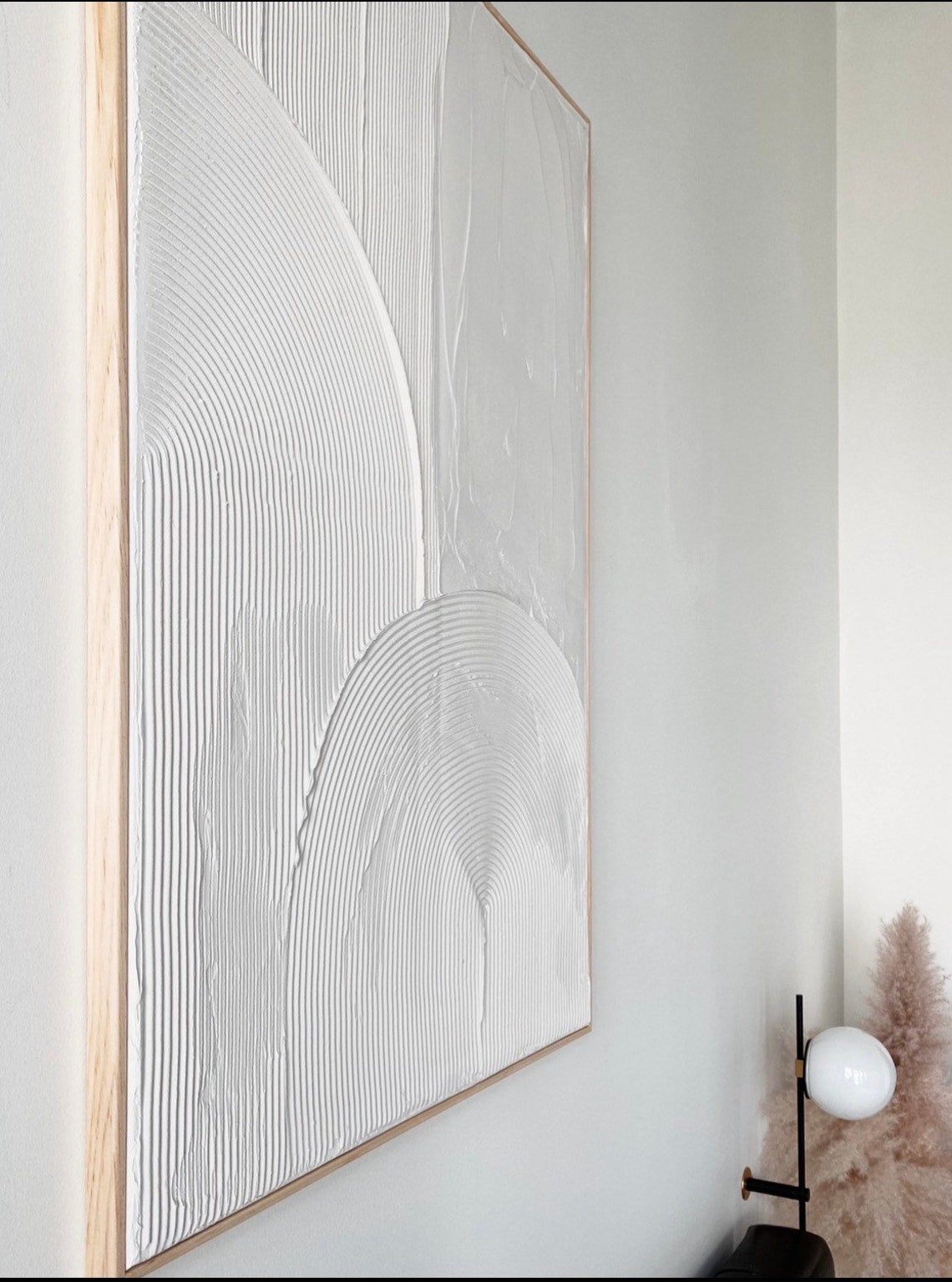 Framed Abstract Plaster Wall Art Fluted 3d Wall Art - Etsy