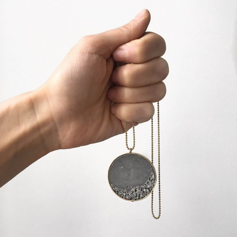 Concrete Necklace Concrete Jewelry Light Gray Concrete - Etsy