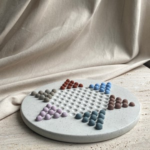 LUDUS | Concrete Handcrafted Board Game | Concrete Chinese Checkers ...