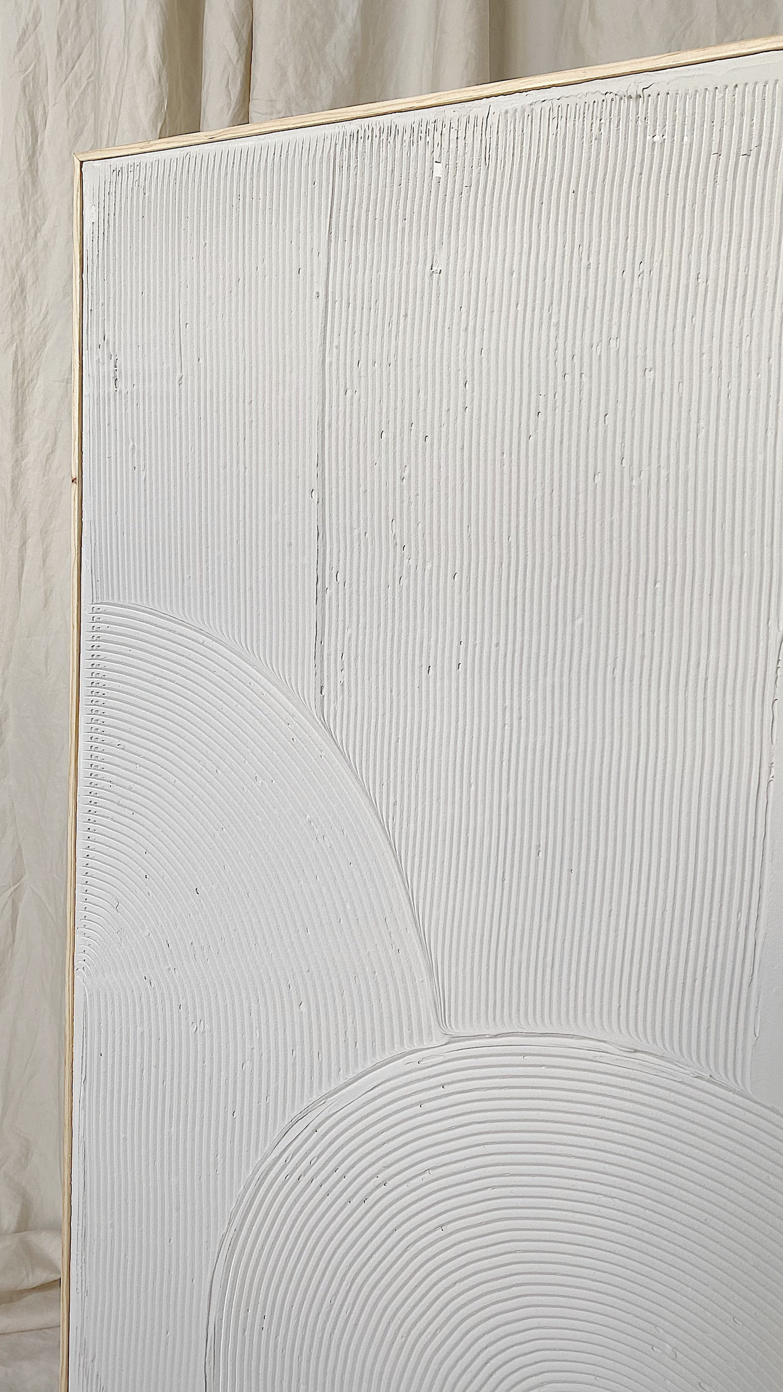 Framed Abstract Plaster Wall Art Fluted 3d Wall Art - Etsy