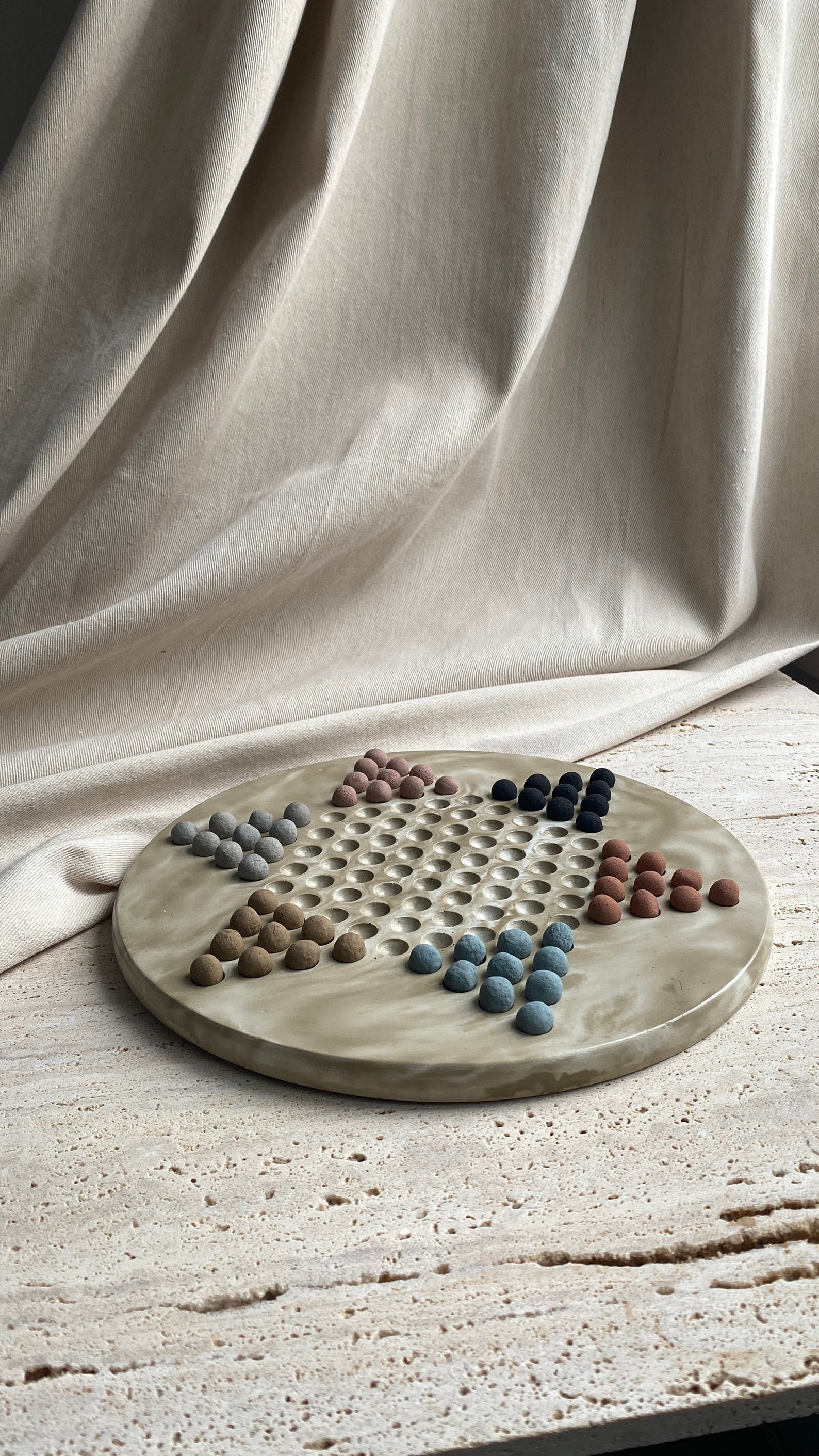 LUDUS | Concrete Handcrafted Board Game | Concrete Chinese Checkers ...