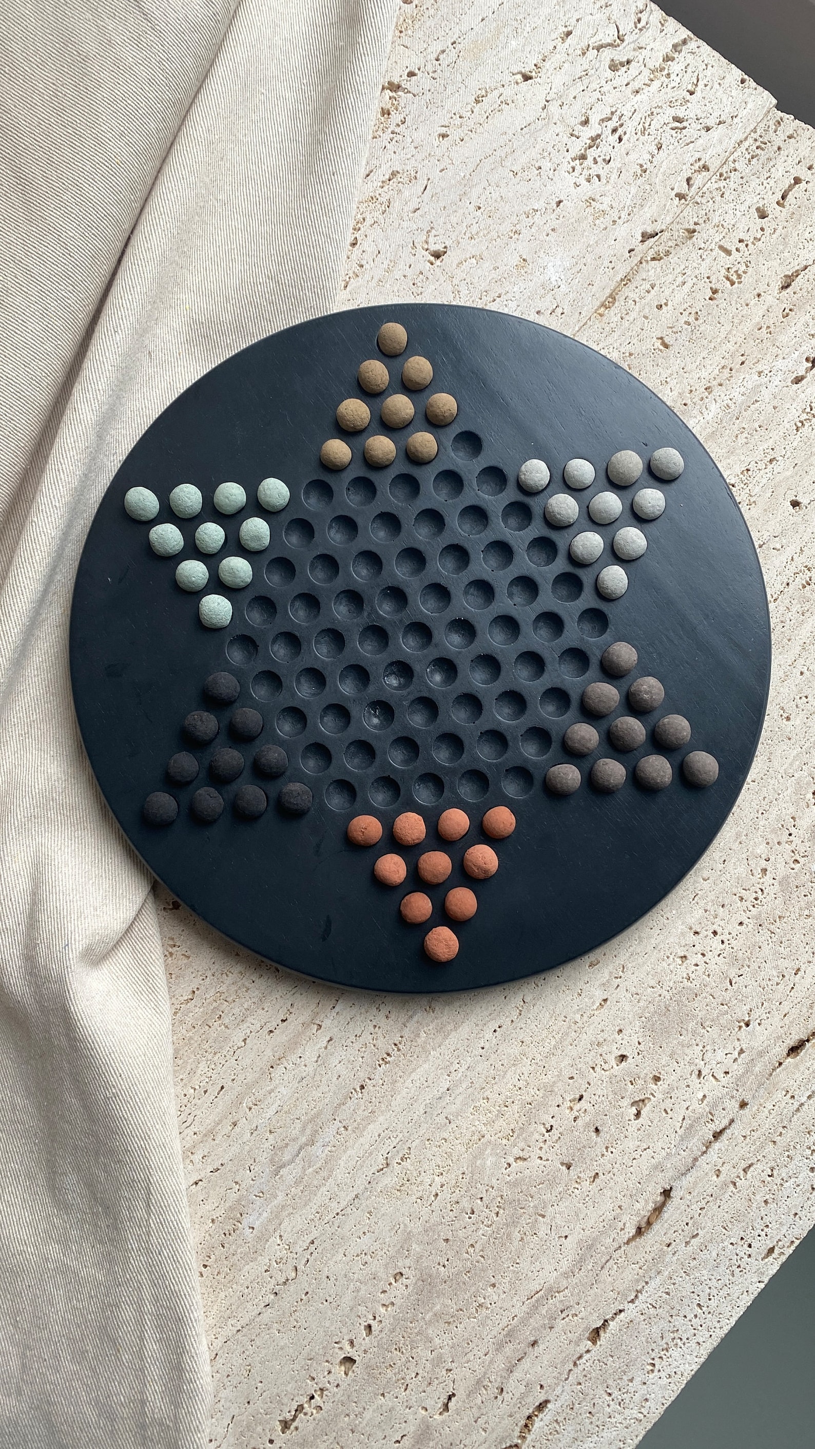 LUDUS | Concrete Handcrafted Board Game | Concrete Chinese Checkers ...