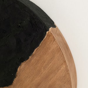 Round Black Textured Plaster Art | 3d Wall Art | Plaster Art | Plaster ...