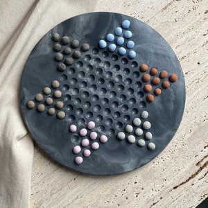 LUDUS | Concrete Handcrafted Board Game | Concrete Chinese Checkers ...