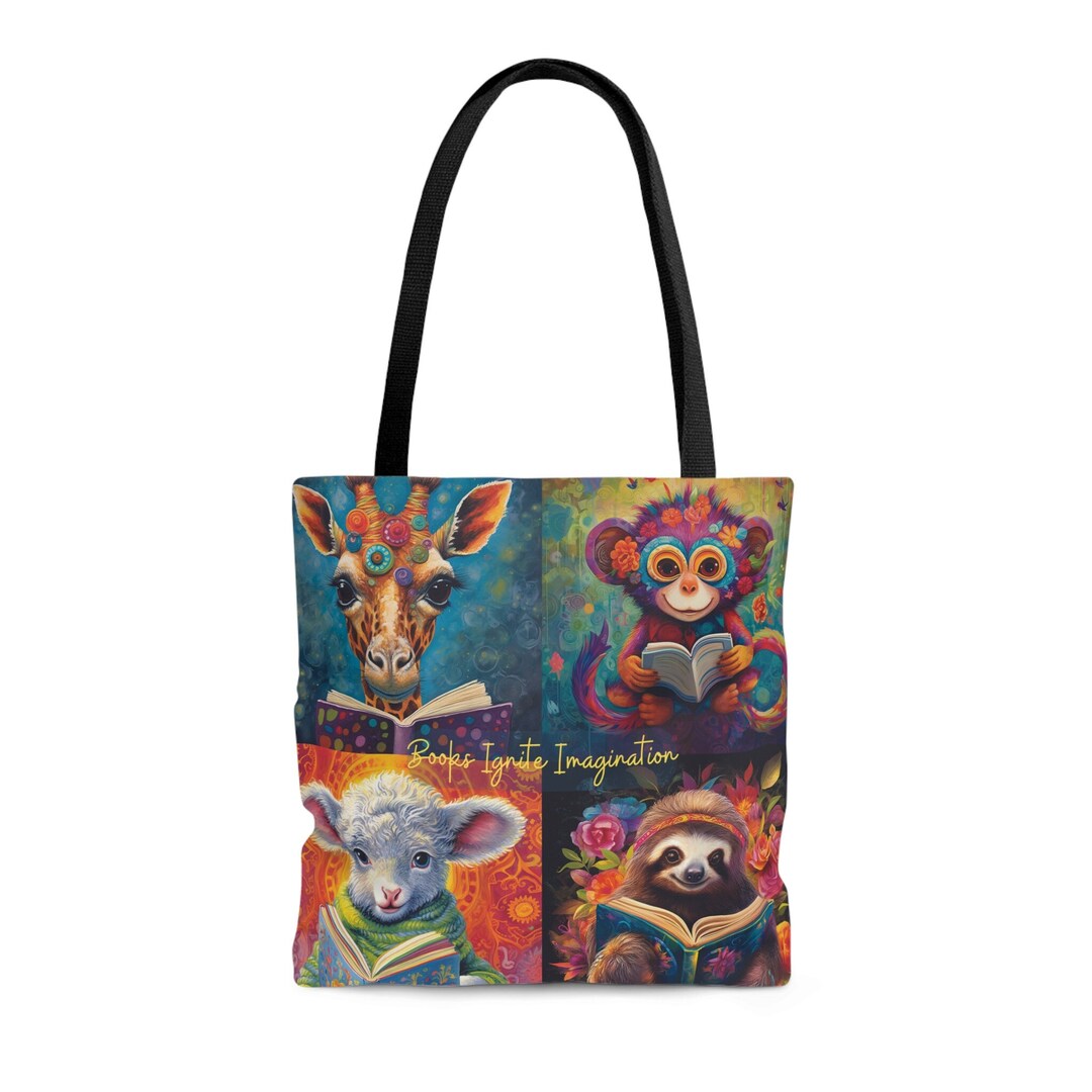 Teacher Tote, Reading Ignites Imagination Tote, Animal Tote, Back to ...