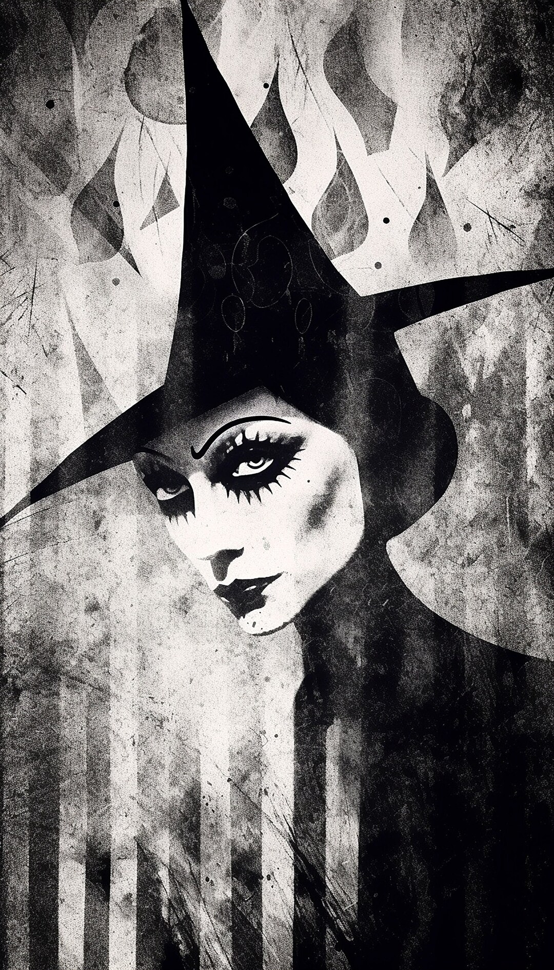 Vintage Style Scary Witch PNG -JPEG, Amazing Detail Shading, Perfect ...