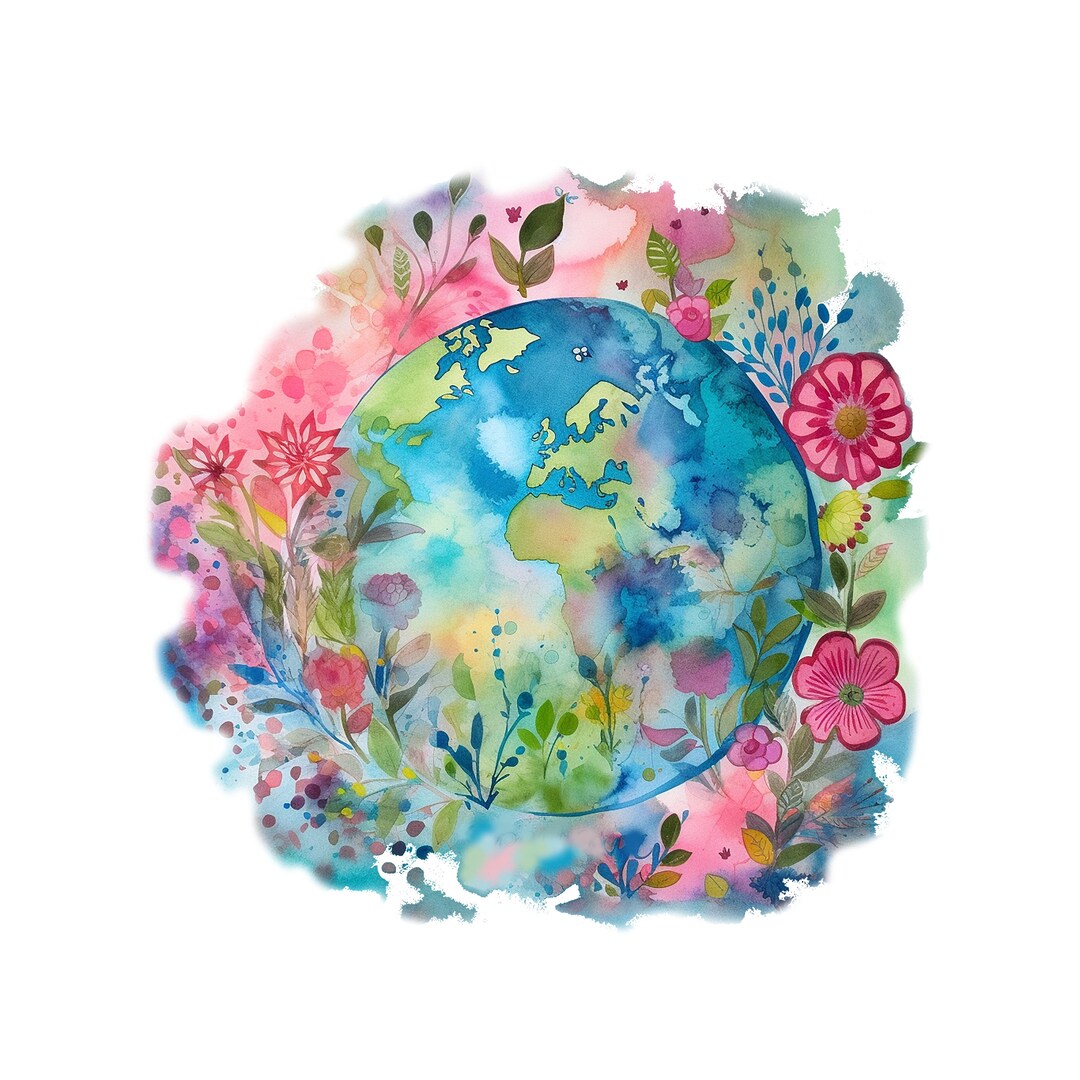 Earth Day PNG, Blooming Planet: Celebrating Earth Day With a Flowery ...