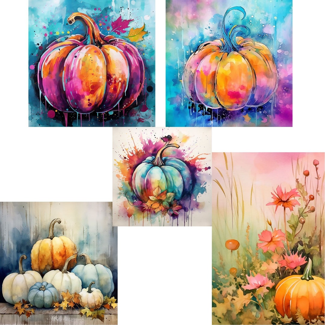5 Pumpkin Craft Printables, Instant Download Fall and Halloween ...