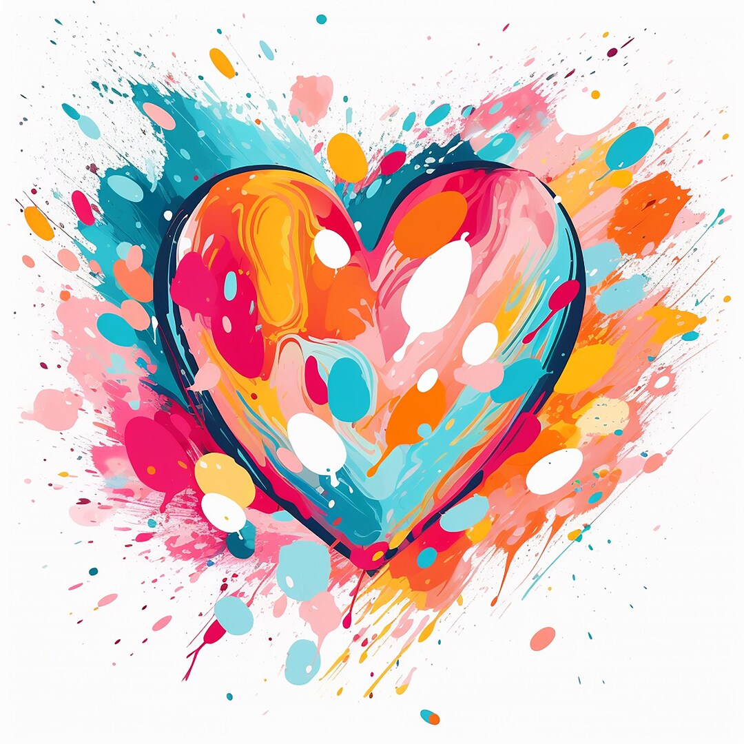 Valentine Heart Digital Download -JPEG and PNG - Etsy