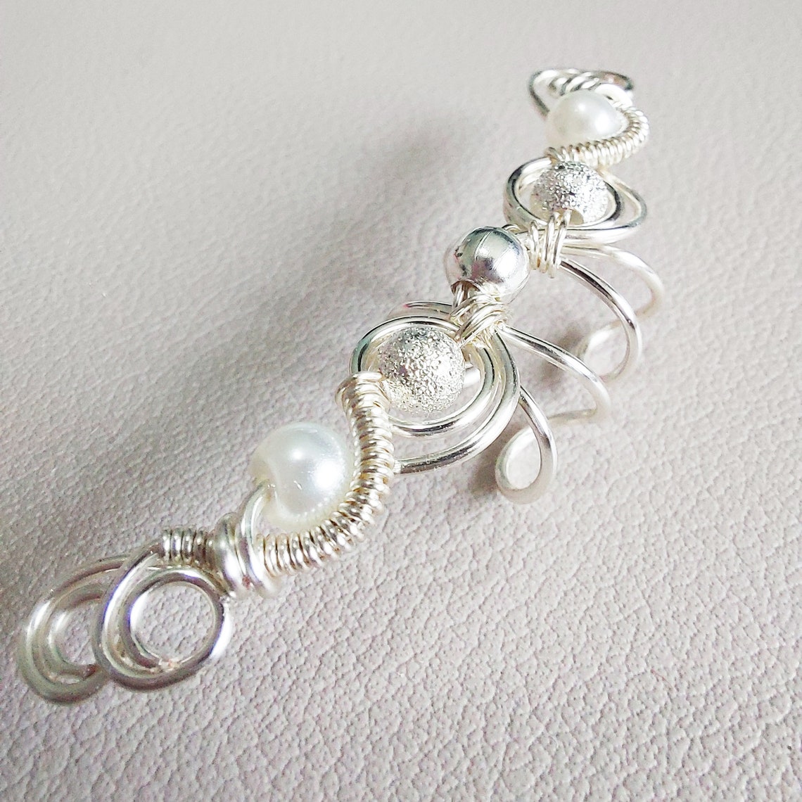 Silver Ear Cuff Silver Plated Elegant Ear Wrap - Etsy