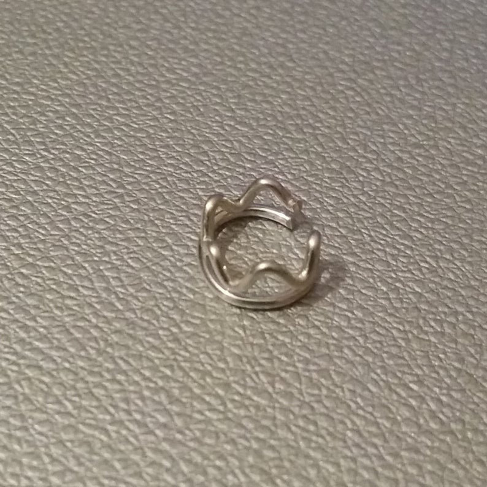 Fake Helix Ring Helix HoopsTwo Ring Helix Ear Cuff Silver | Etsy