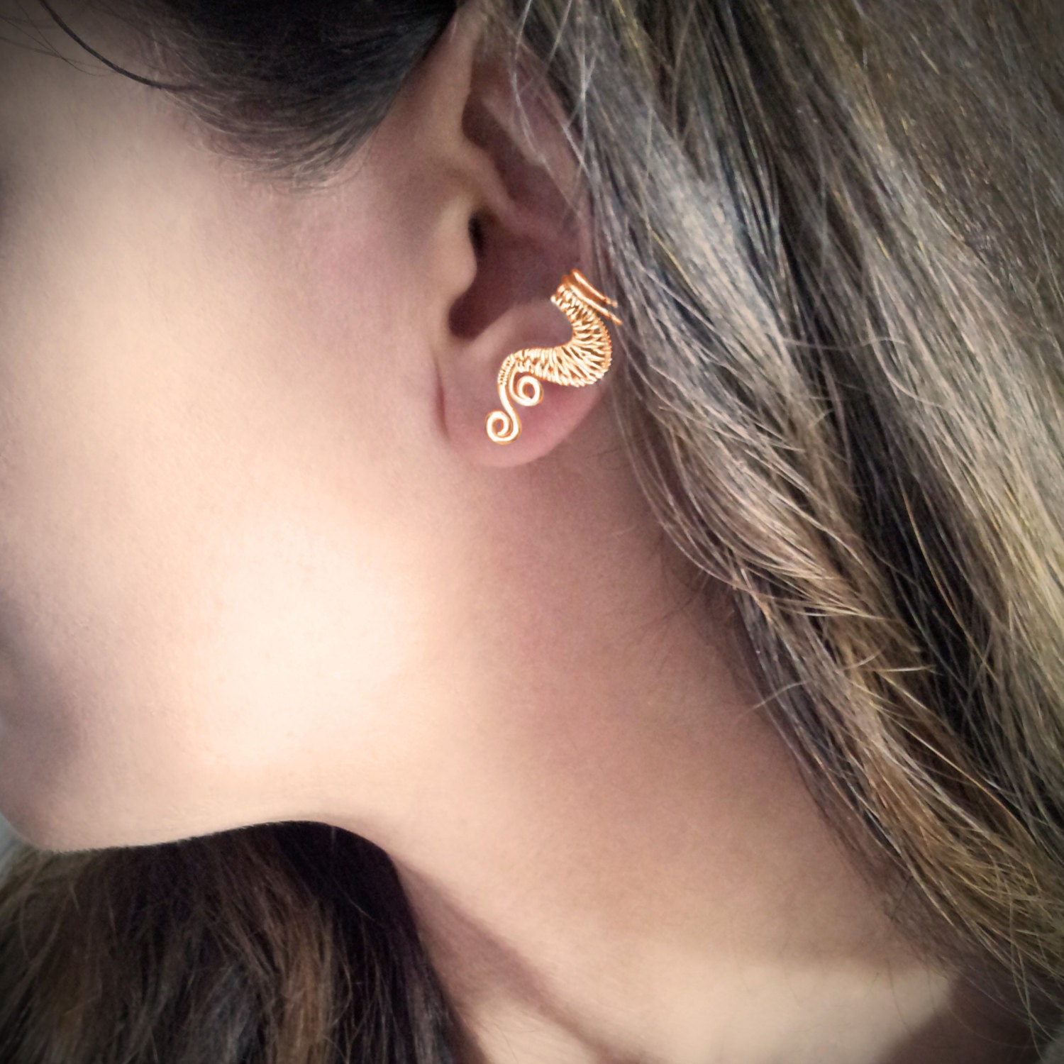 Gold Ear Cuff Gold plated Weave Ear Wrap | Etsy