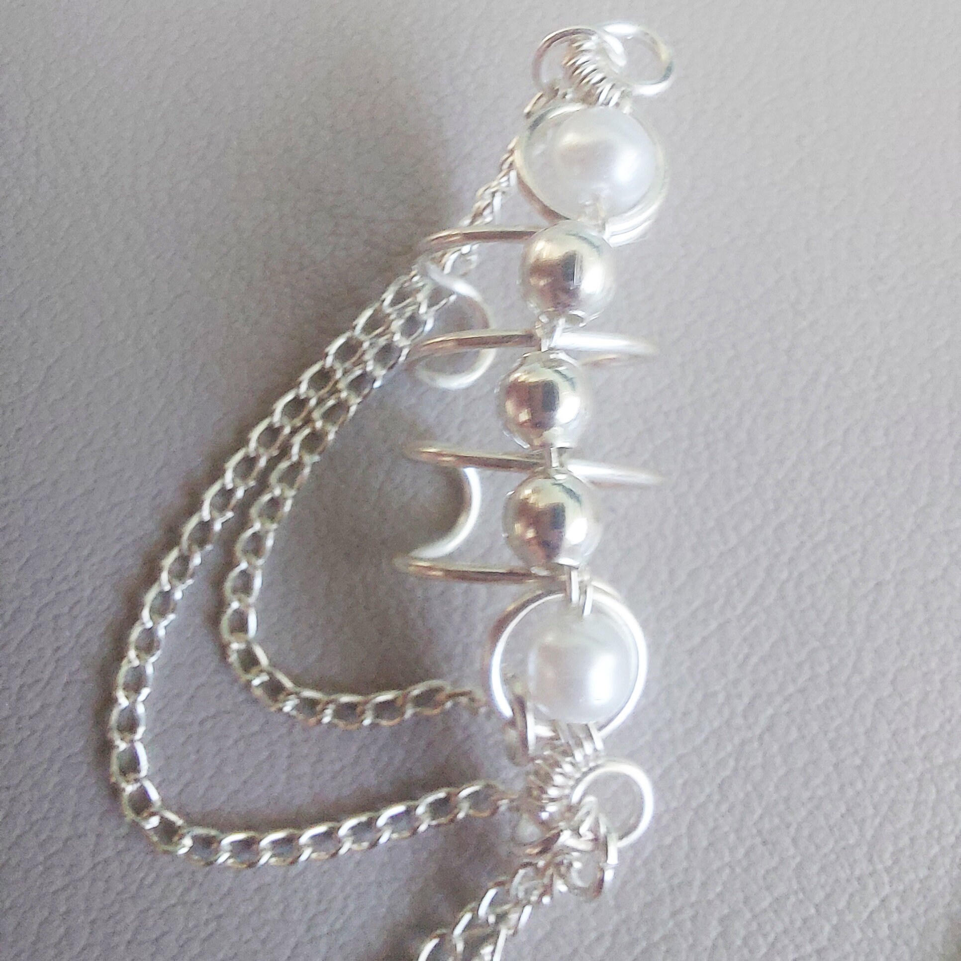 Silver Ear Cuff With Chain Silver Plated Chain Ear Wrap - Etsy UK