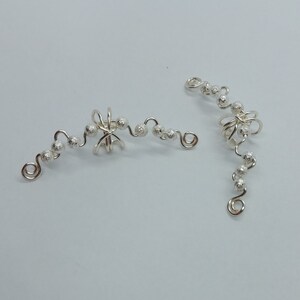 Silver Ear Cuff Glitter Silver Beads Large Ear Wrap - Etsy