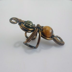 Ear Cuff Antique Copper Tigers Eye Ear Wrap - Etsy